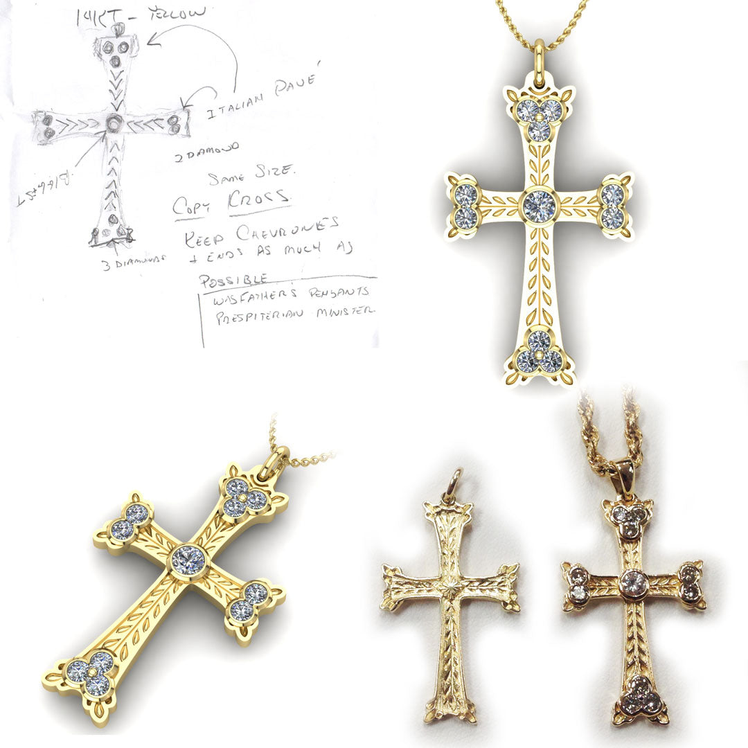 Custom Cross Pendant – George Thompson Diamond Co